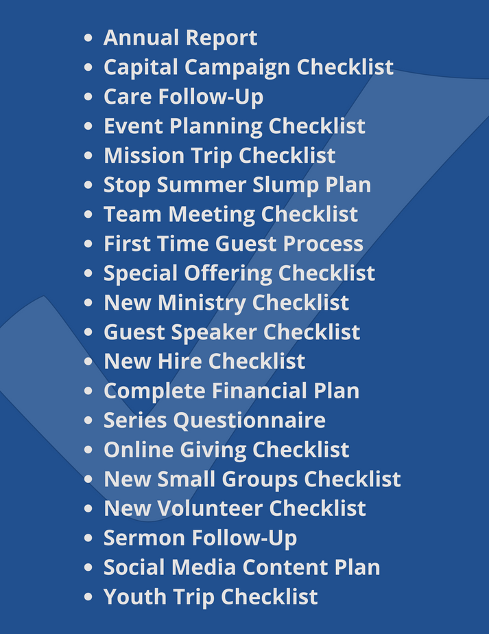 Church Checklist Bundle – MinistryDeal.com
